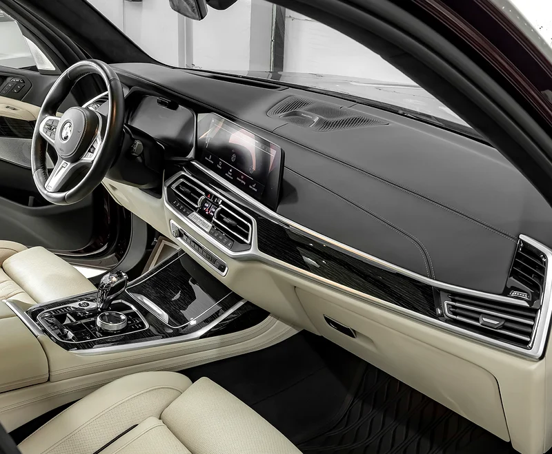 BMW X7 M-50i - 7 SEATER - MERIN IVORY WHITE AND FINEWOOD TRIM FINELINE ...