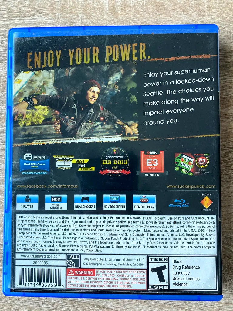 Infamous Second Son Collectors Edition