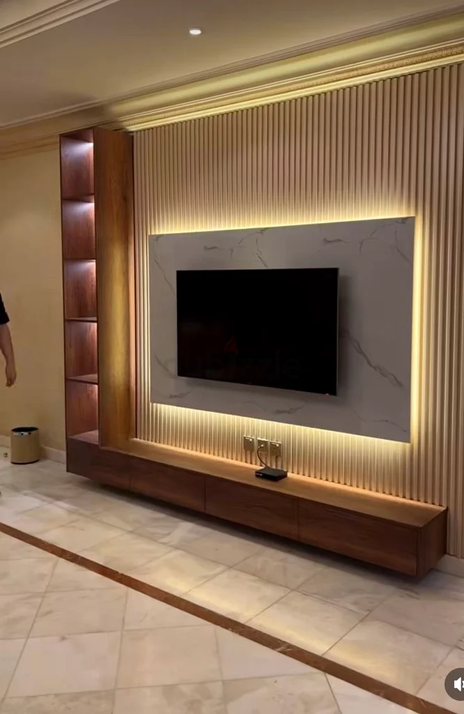 Modern media wall design tv unit decor | dubizzle