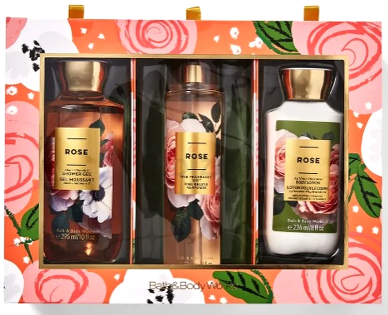 Bath Body Works Rose Gift Box Set Body Lotion, Fine Fragrance Mist ...