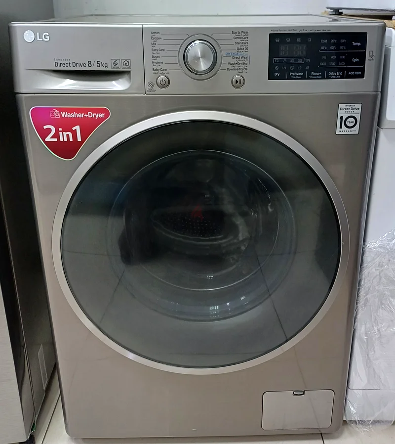 L.G direct drive latest model washing machine for sell 8kg wash 5kg ...