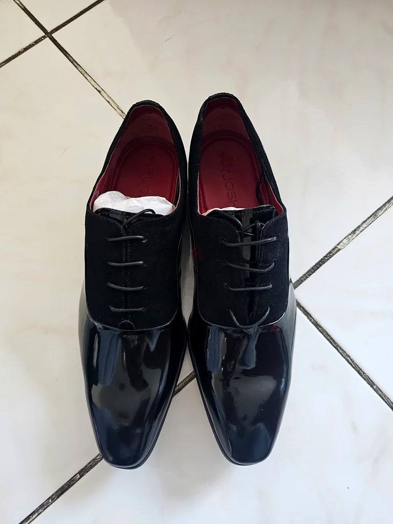 Mens black patent leather shoes | dubizzle
