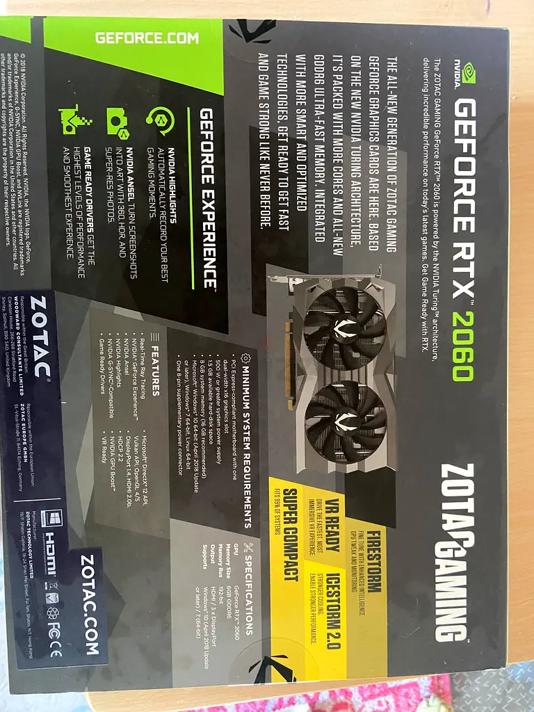 zotac 2060 nvidia 6b graphics card | dubizzle Ajman