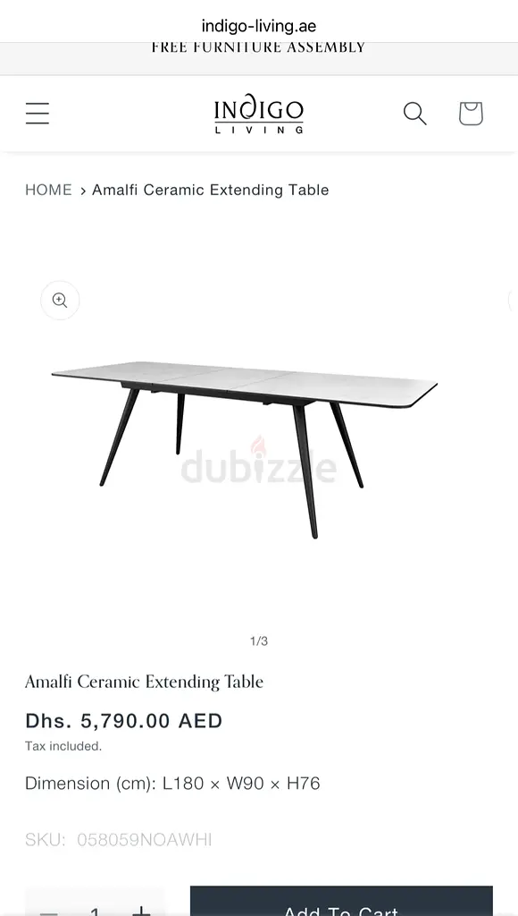 Extending Marble Dining table | dubizzle