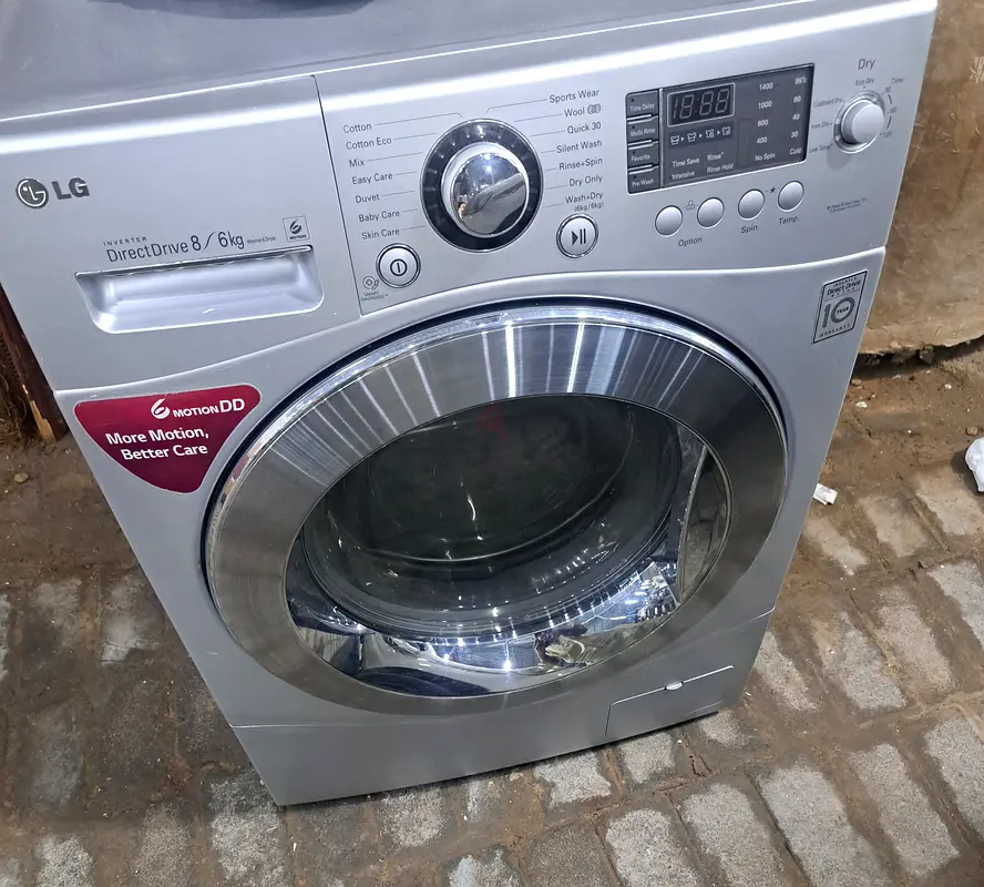 LG direct drive inverter washing machine 8kg wash and 6kg full driyar ...