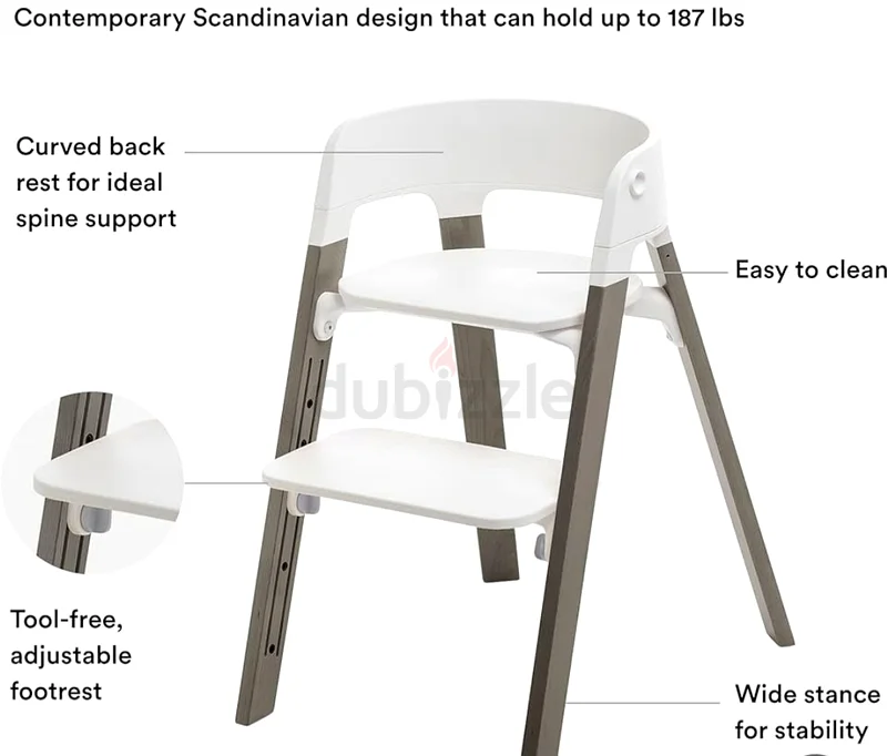 Stokke steps high chair gray leg | dubizzle