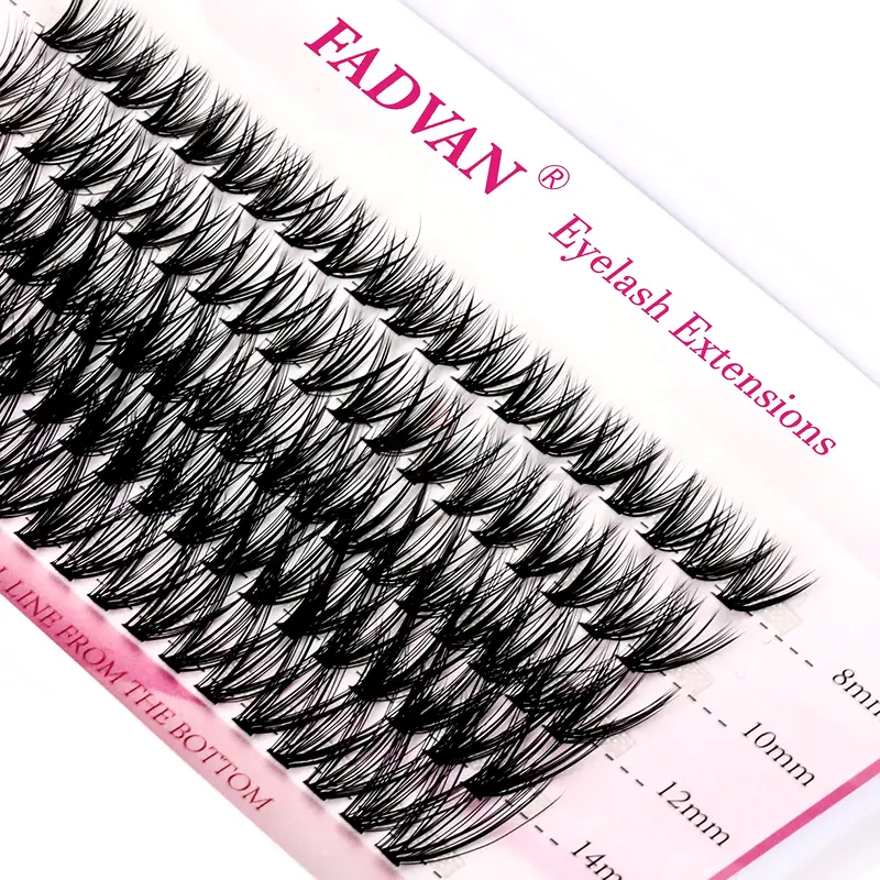 Fadvan Cluster Eyelash Extensions – Natural Curl, Thick Individual ...