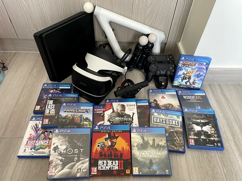 PS4 FULL SET: Console+VR+controllers+gun+top games collection. | dubizzle