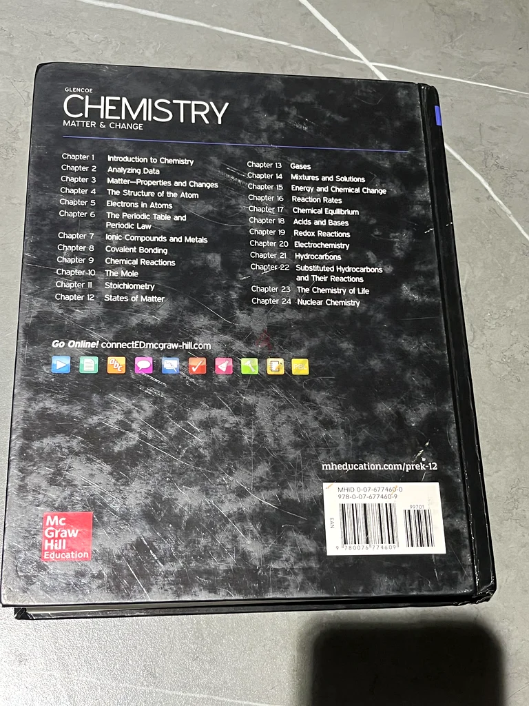 McGraw Hill Glencoe Chemistry book for sale | dubizzle