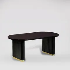 Black Ribbed Mango Wood Coffee Table | dubizzle
