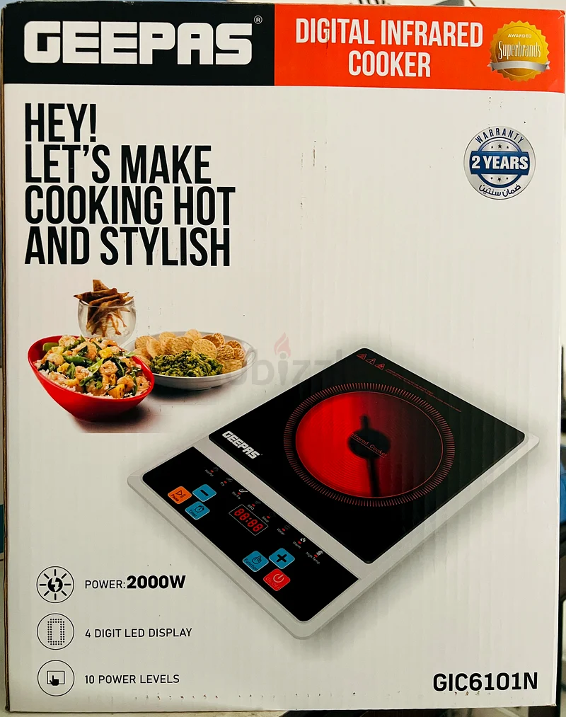 Geepas Digital Infrared Cooker – 2000W (With Warranty) | دوبيزل الشارقة