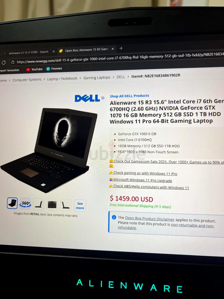 Dell Alienware Gaming Laptop Core i7 6th gen Workstation Autocad ...