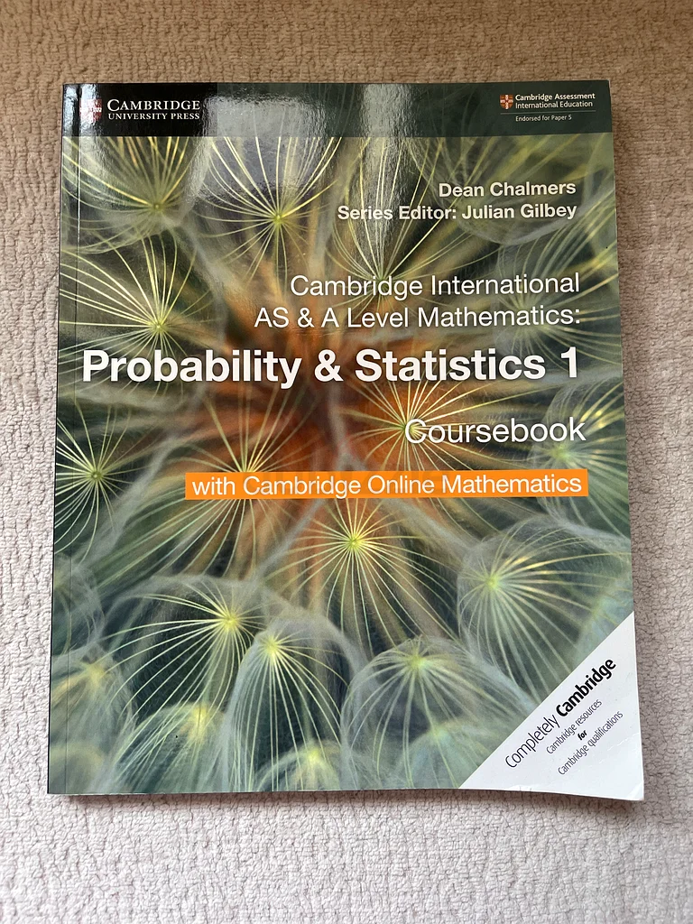 Cambridge International AS A Level Mathematics Probability Statistics 1 Coursebook | dubizzle