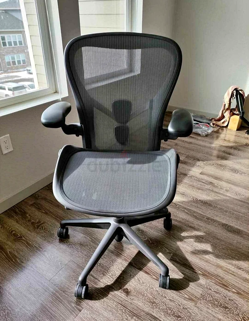 Full Option Remastered Herman Miller Aeron Graphite Chair Size B ...