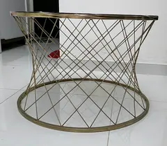 Stylish Gold Wire Frame Coffee Table | dubizzle