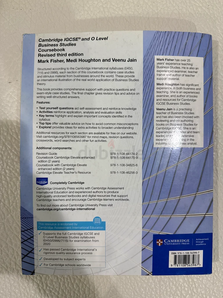 Cambridge IGCSE and O Level Business Studies Coursebook - Revised Edition | dubizzle Ajman