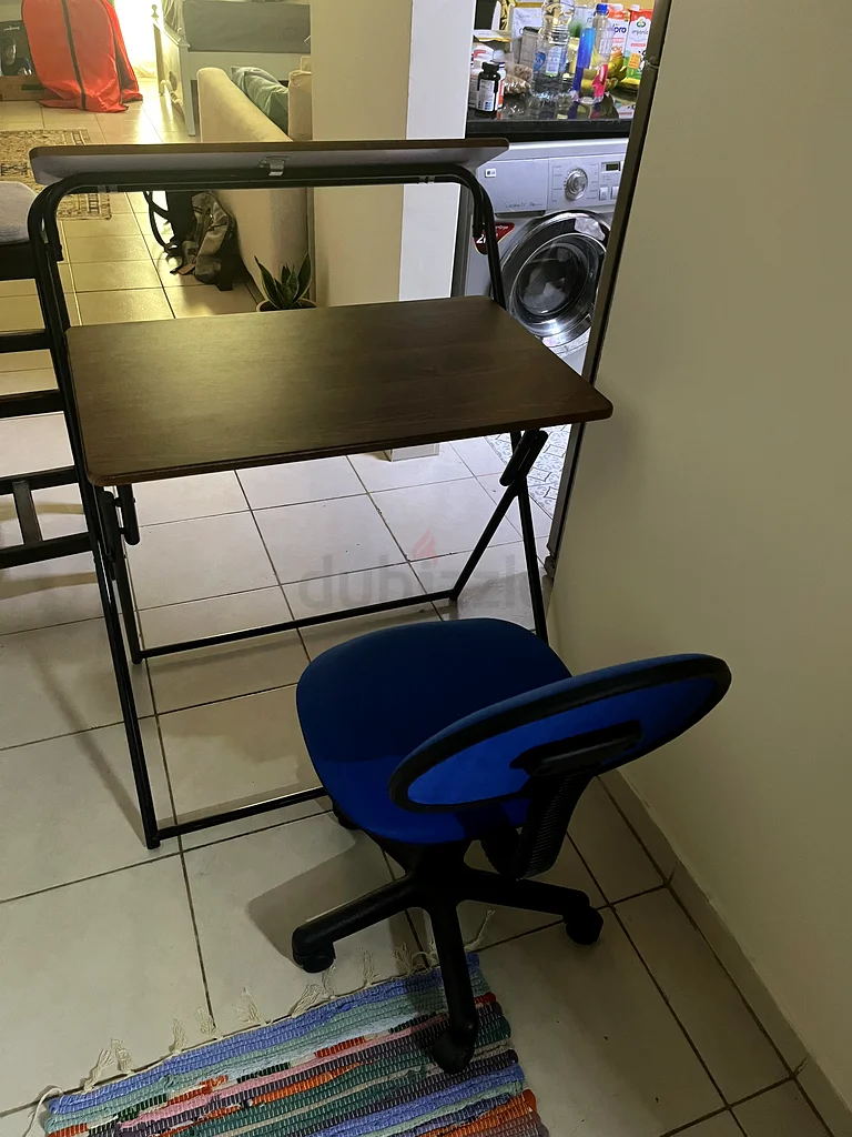 Folding study Table with chair | dubizzle