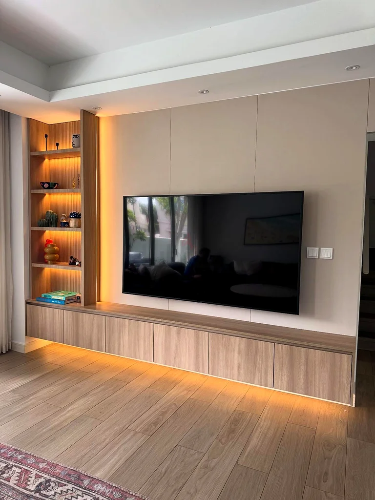 Stylish Modern TV Unit with Integrated Lighting | dubizzle