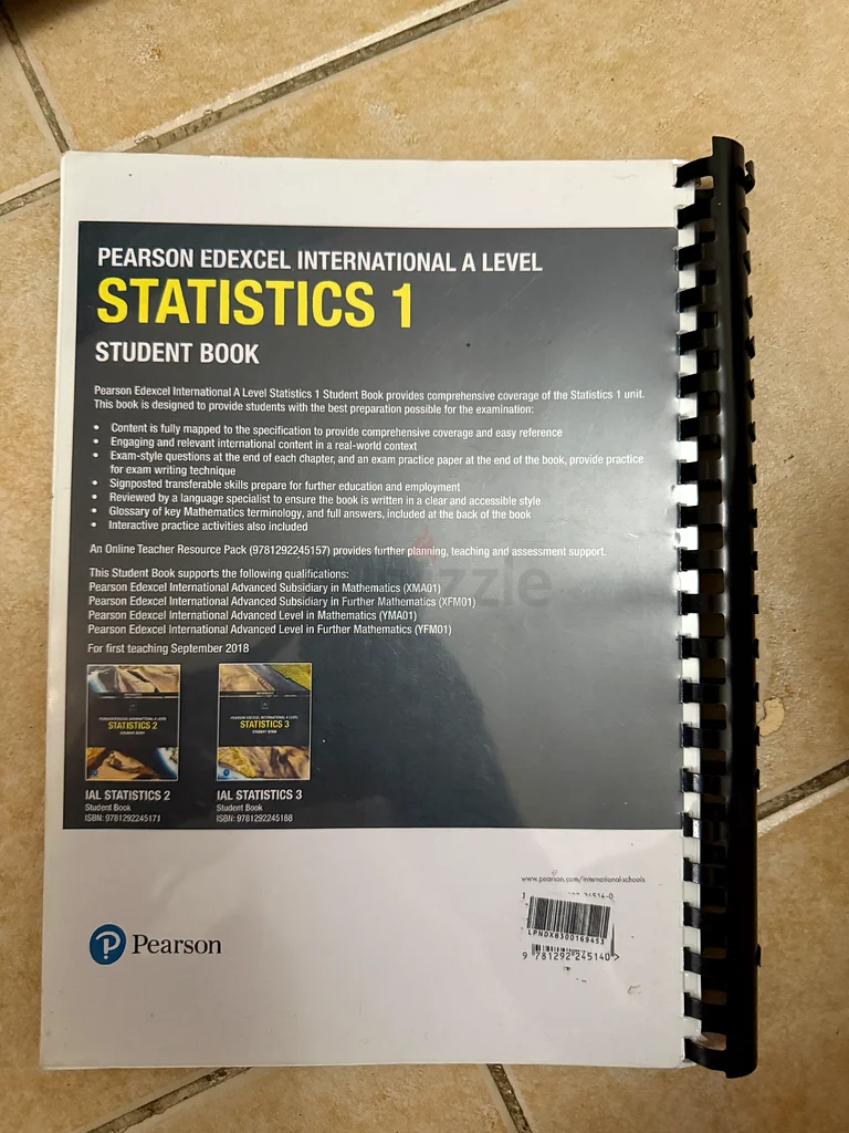 Pearson Edexcel International GCSE Statistics Student Book | dubizzle