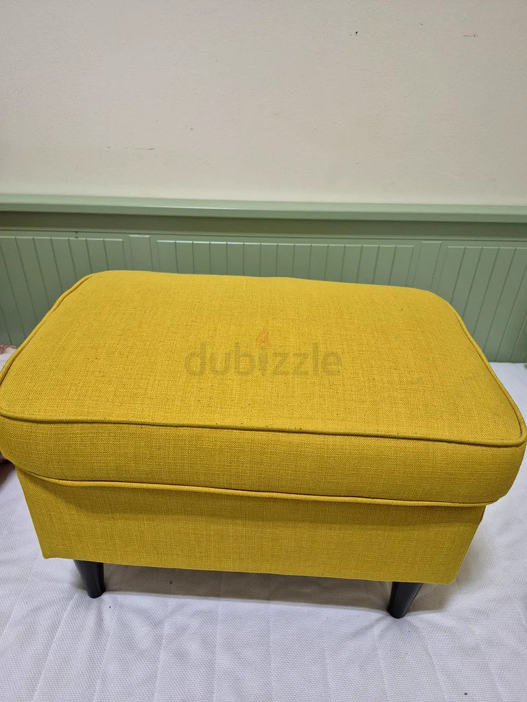 Chic Yellow Storage Ottoman - Stylish and Functional | dubizzle
