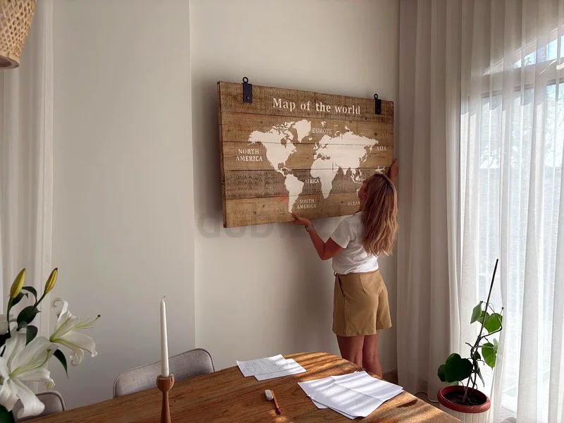 Unique Wooden World Map – Wall Décor | dubizzle