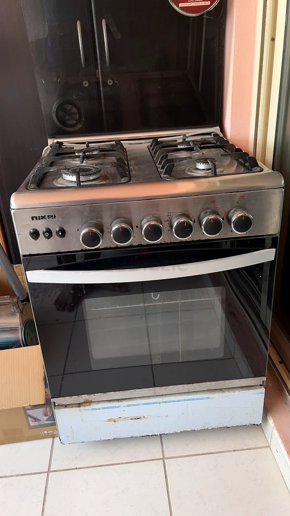 Nikai 60x60 Free Standing Gas Cooking Range with 4 Gas Burners, Auto ...