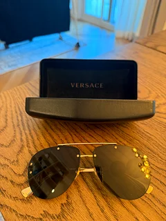 Black and Gold Versace Sunglasses - brand new unworn - great condition ...