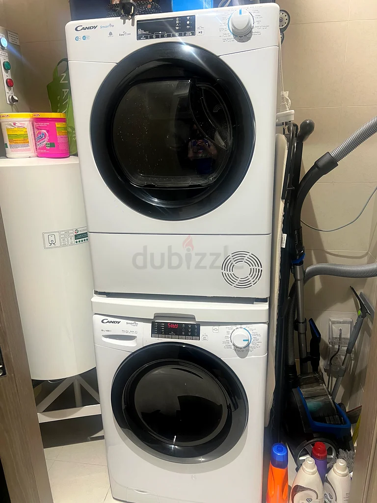 Candy washing machine, tumble dryer and stacking stand - 10kg still ...