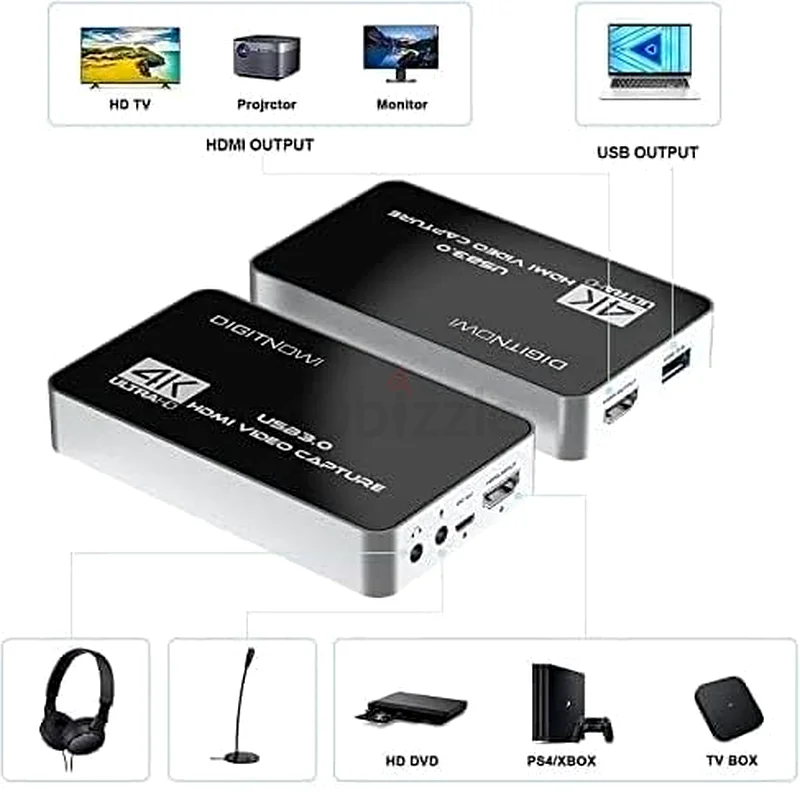 DigitPro 4K Capture Card,USB3.0 HDMI Video Capture Card for Streaming ...