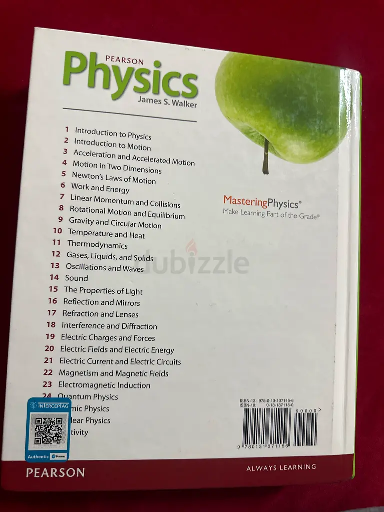 Pearson Physics Textbook by James S. Walker for Sale | dubizzle Abu Dhabi