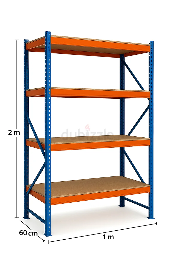 Rack Shelving 2M Height × 1M Length × 60CM Width | Industrial Steel ...