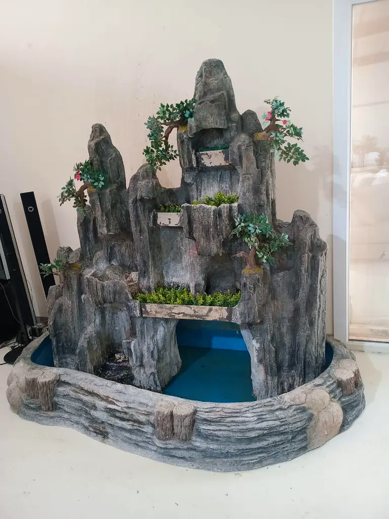 Large illuminated rock water fall fountain Price is : 2400 free ...
