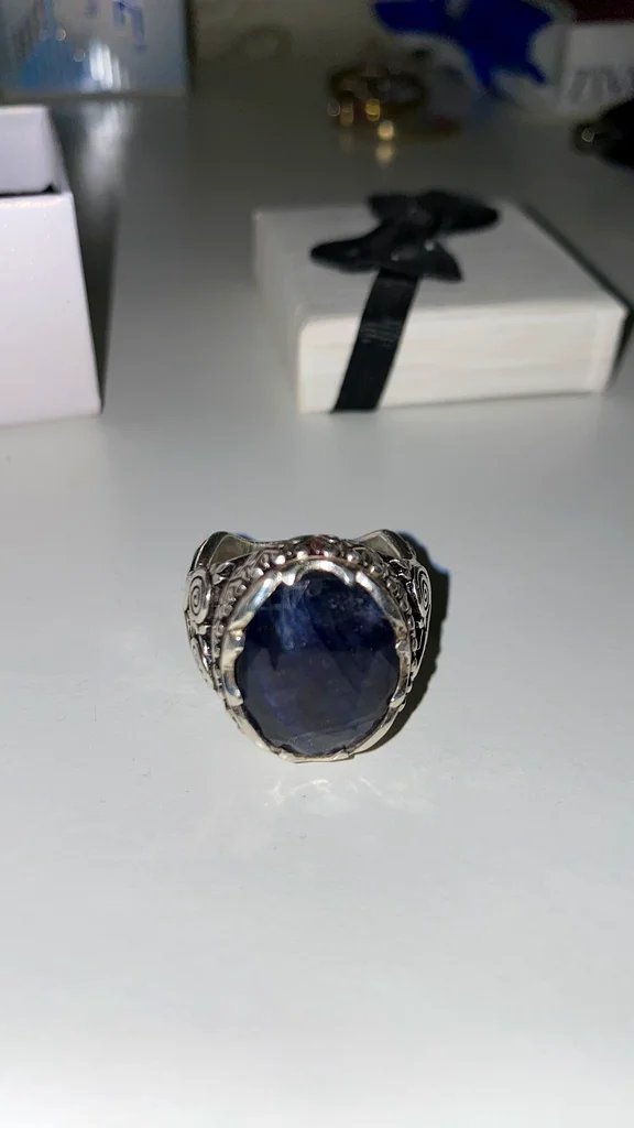 خاتم زفير افريقي African sapphire ring | dubizzle