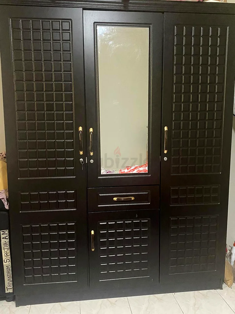 Stylish Black Wardrobe with Mirror - Perfect for Any Bedroom Modern ...