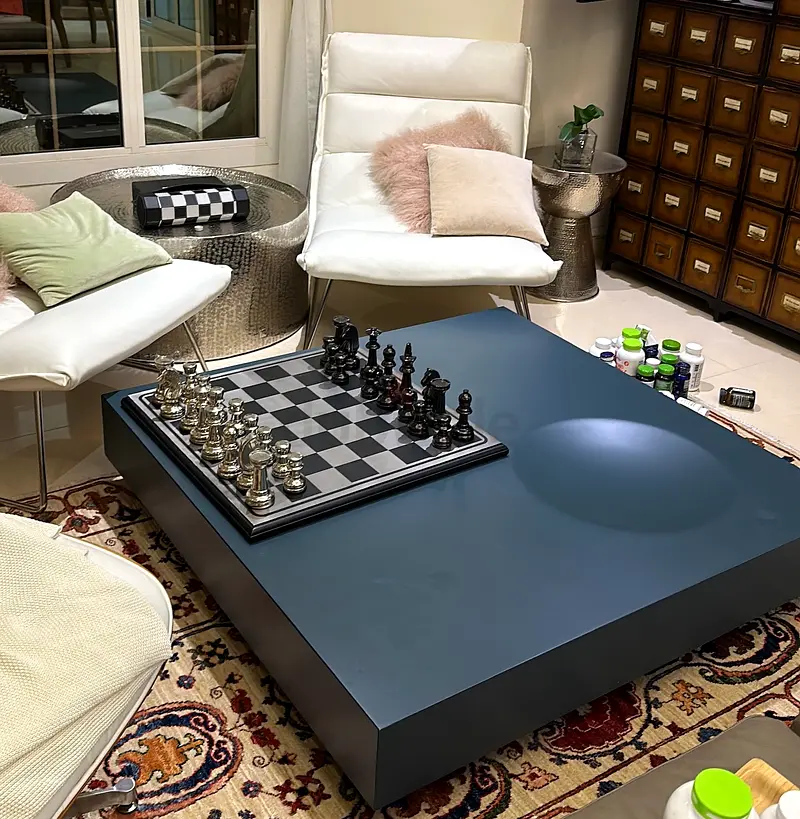 KENDO PLAT Low coffee table with coasters center piece luxury designer ...