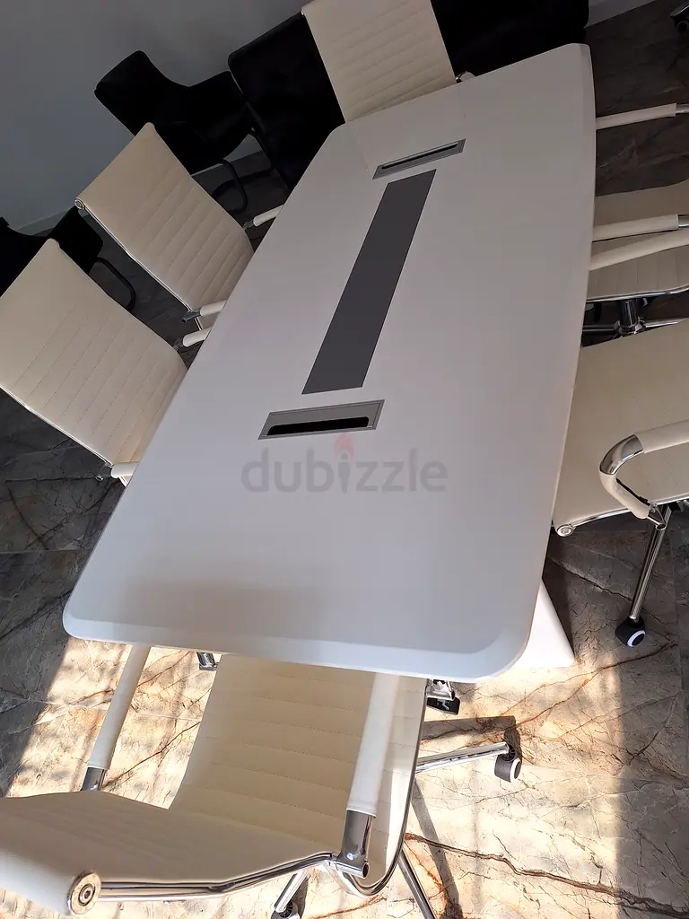 Sleek Modern Office Conference Table with Executive Chairs | dubizzle Dubai