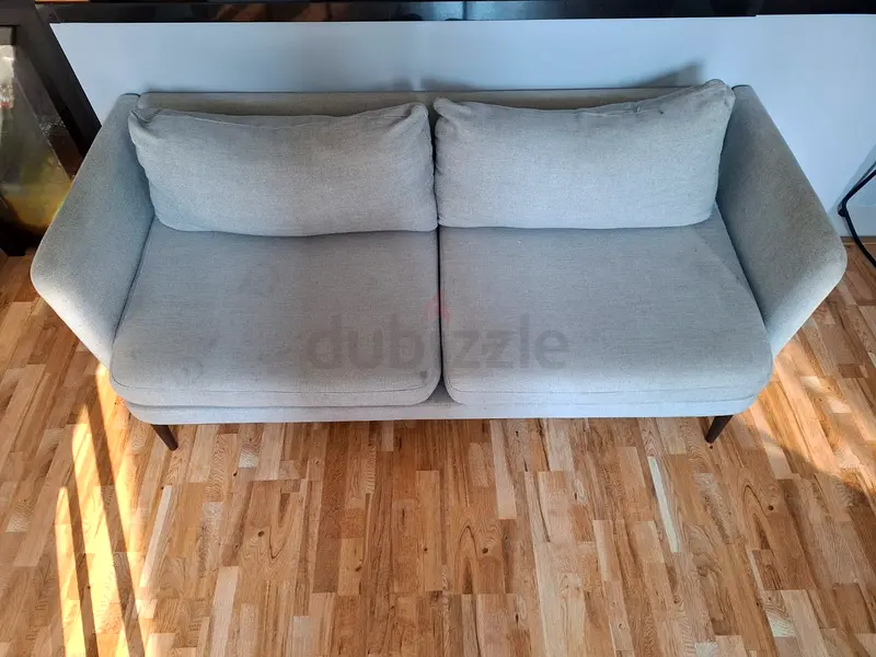West Elm Auburn Sofa 70 platinum color + free bench | dubizzle UAE