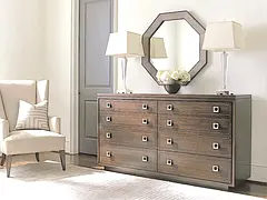 Hampton Octagon Mirror in Grey Shagreen H80 W80 D10 cm | dubizzle