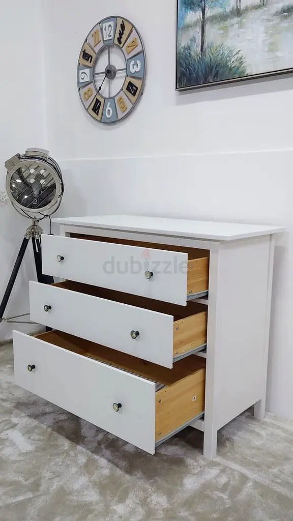 IKEA HEMNES Chest of 3-Drawers White | dubizzle