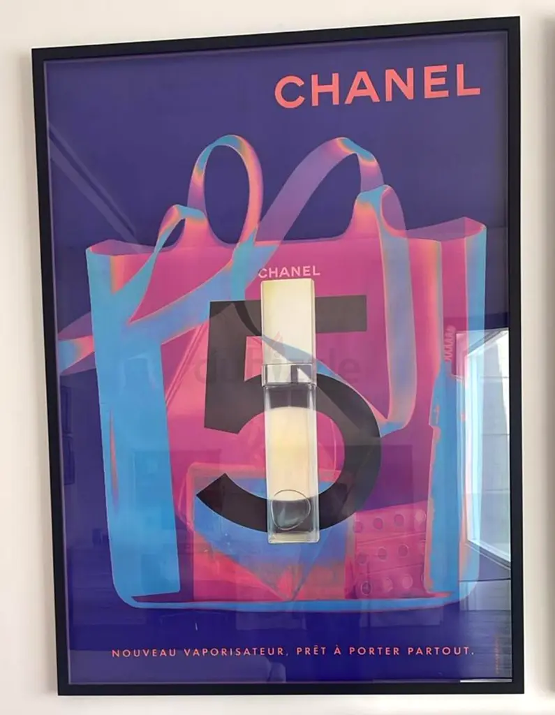 Vintage Chanel No.5 Perfume Framed Artwork | dubizzle Dubai