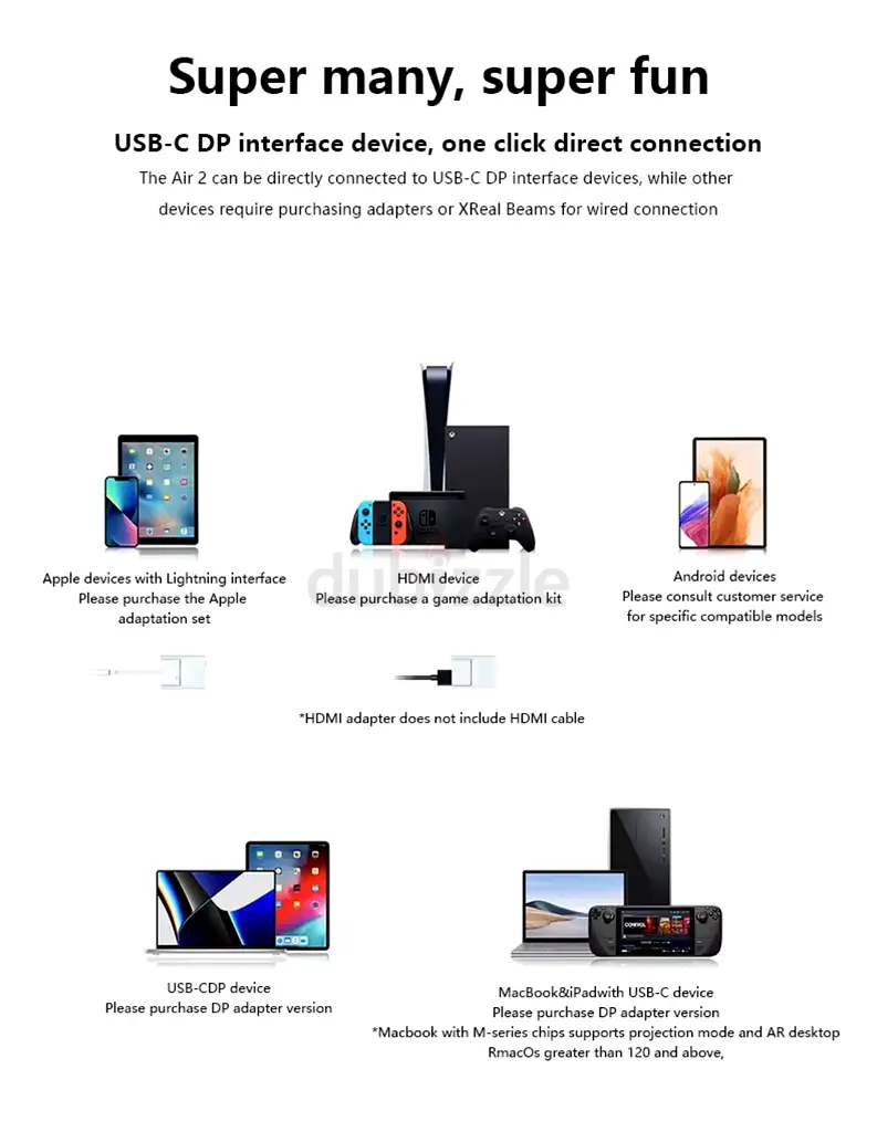 Xreal air 2 330” portable display with AR spatials Vision Pro type Ar ...