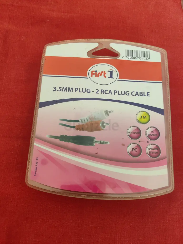 3.5mm to RCA Plug Cable - 3M Length | dubizzle Dubai