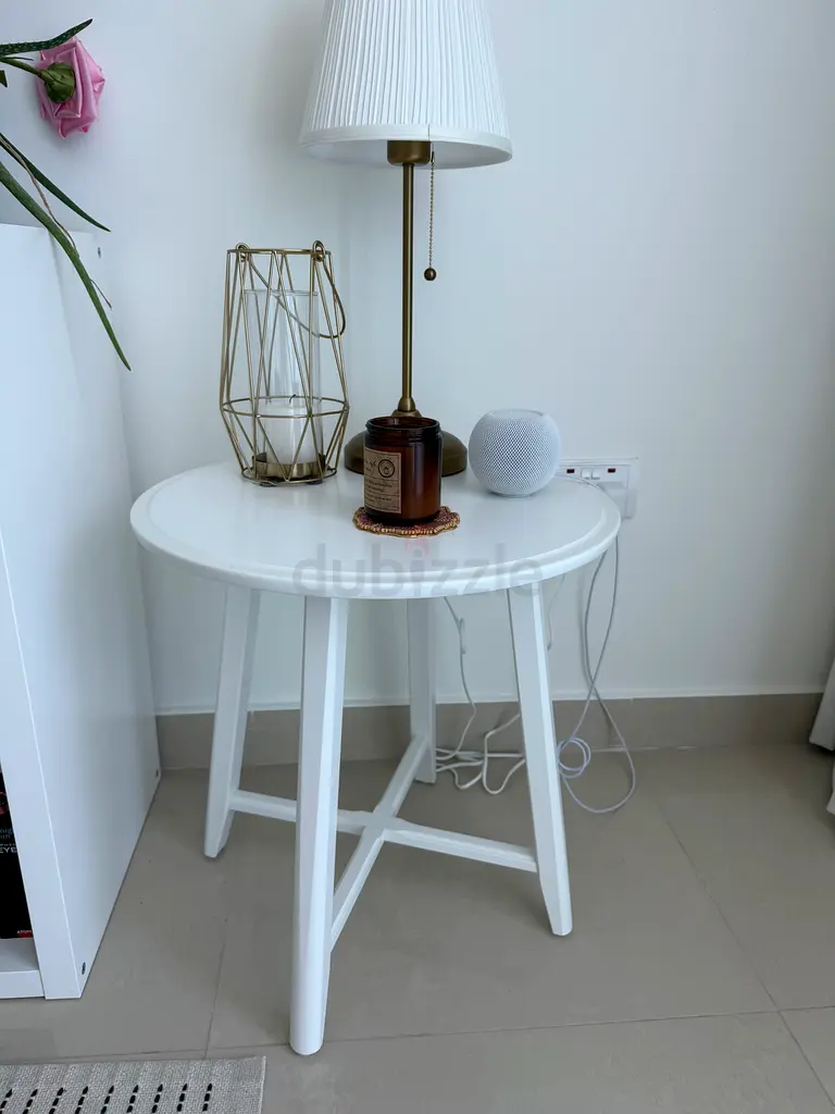 Charming White Side Tables Ikea | dubizzle Abu Dhabi