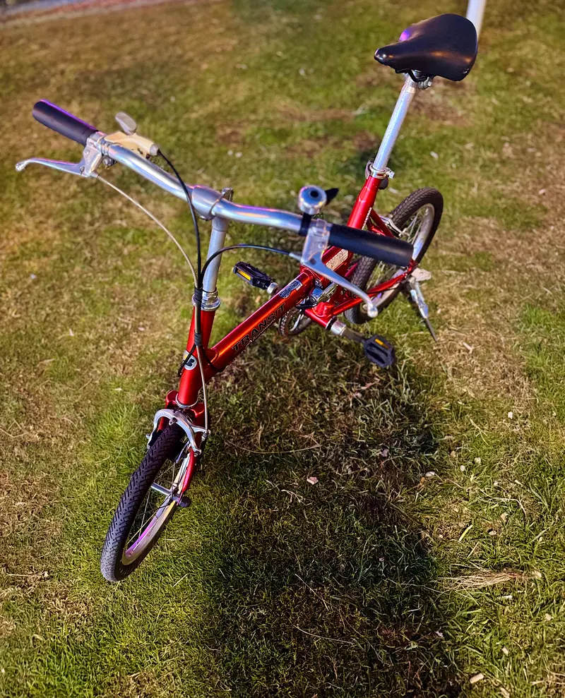 Compact and Stylish Red Folding Bike for Sale bridgestone | dubizzle Dubai