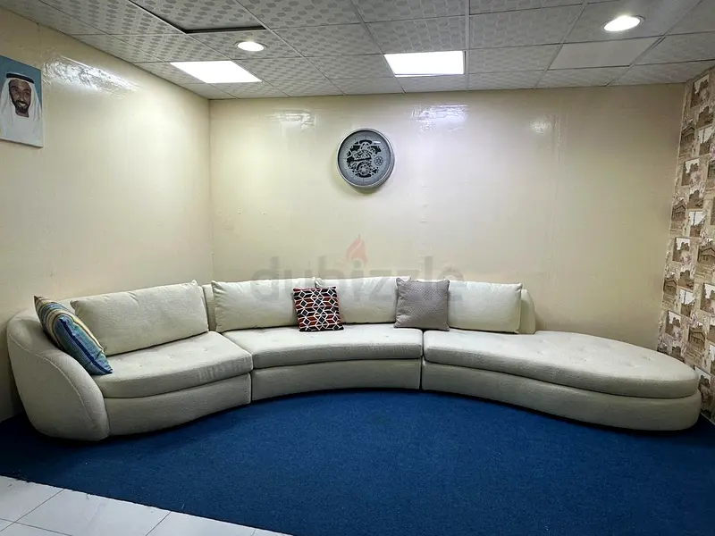 Great condition cratebarrel beige color corner lshape sofa | dubizzle ...