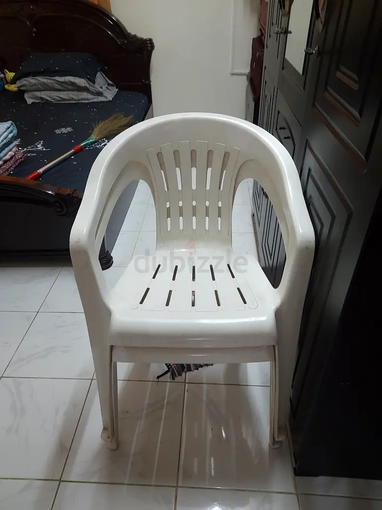 Sturdy White Plastic Chair and T-Table for Sale | dubizzle Sharjah