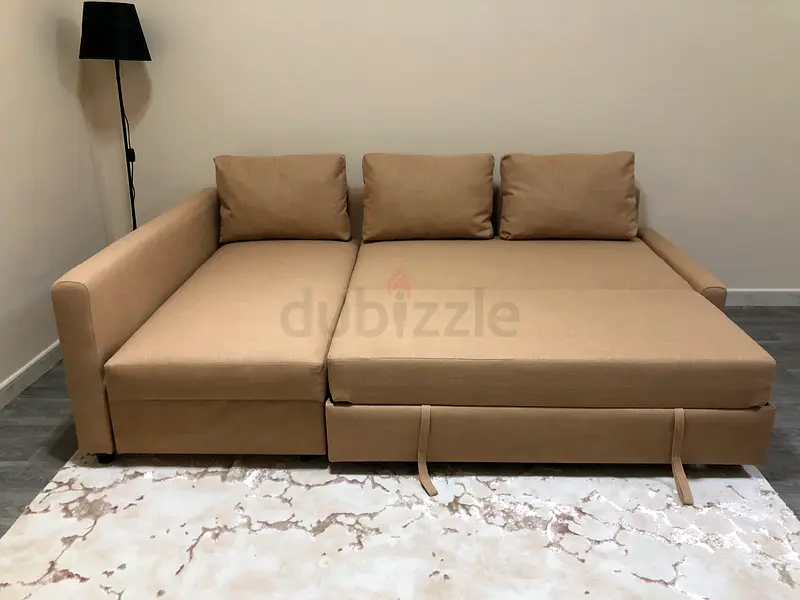 IKEA Friheten Sofa Bed Beige color | dubizzle Abu Dhabi