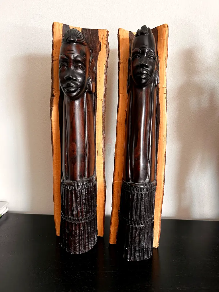 Solid wood carved African statues | dubizzle Dubai