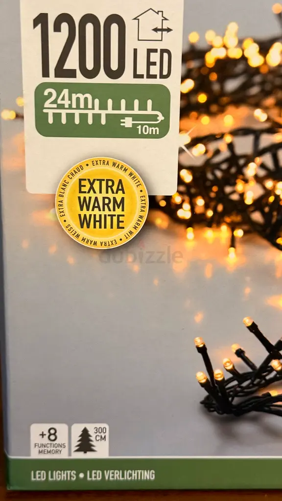 1200 LED Warm White Fairy Lights for Christmas Tree- 8modes | dubizzle ...