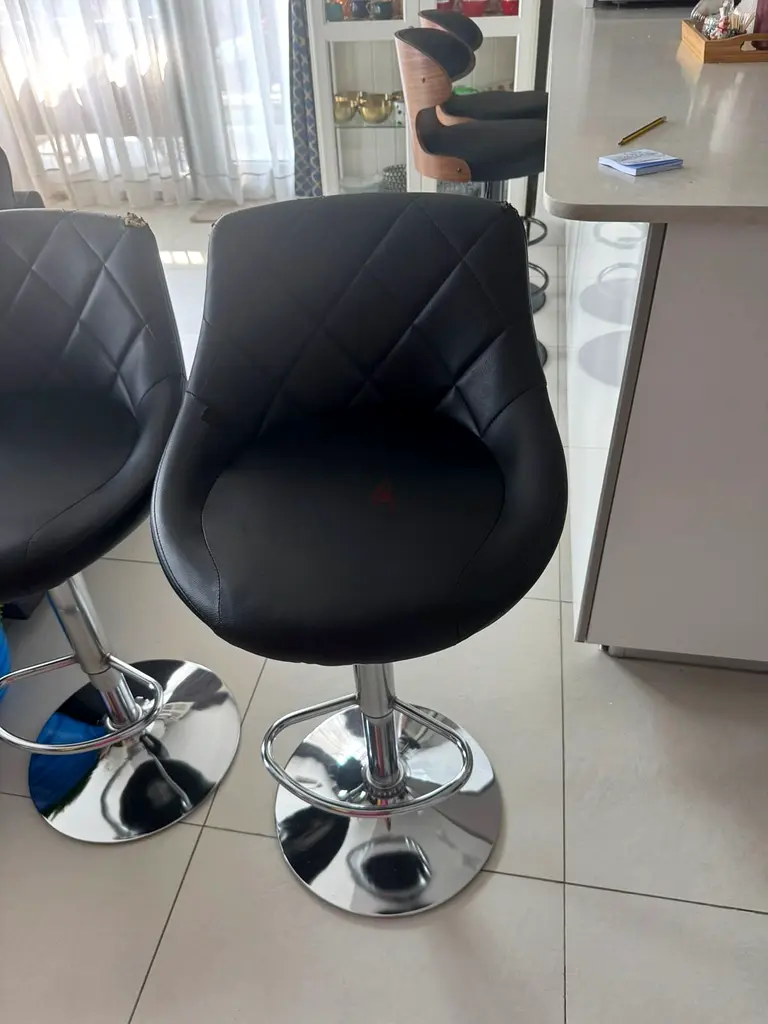 Sleek Adjustable Swivel Bar Stools - Set of 2 | dubizzle UAE